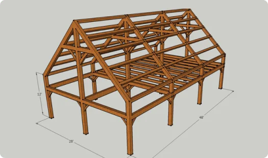 Timber Frame Cottage Kit